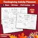 Thanksgiving Bible Activity Placemat for Kids, Thanksgiving Fall ...