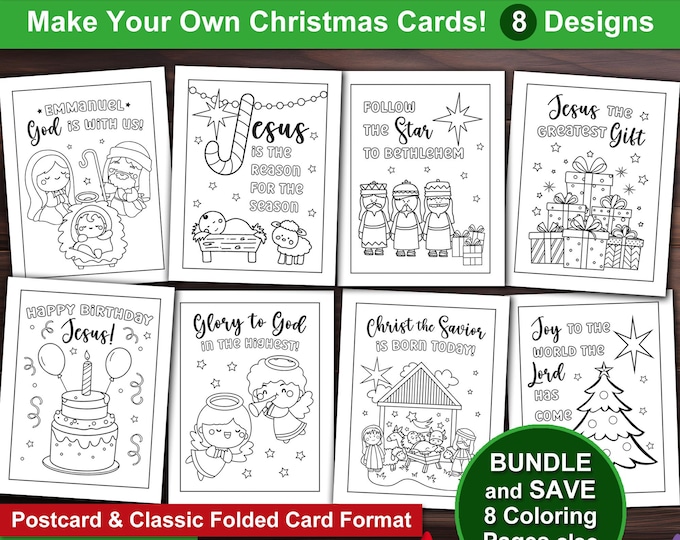 Christian Christmas Card Set With Nativity, Boxed Watercolor Religious ...