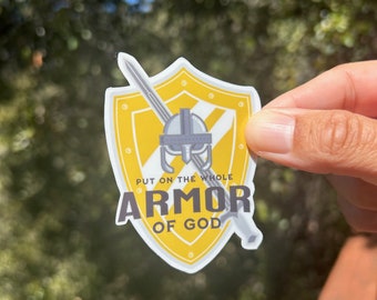 Armor of God Premium Round Vinyl Stickers, Indooroutdoor - Etsy