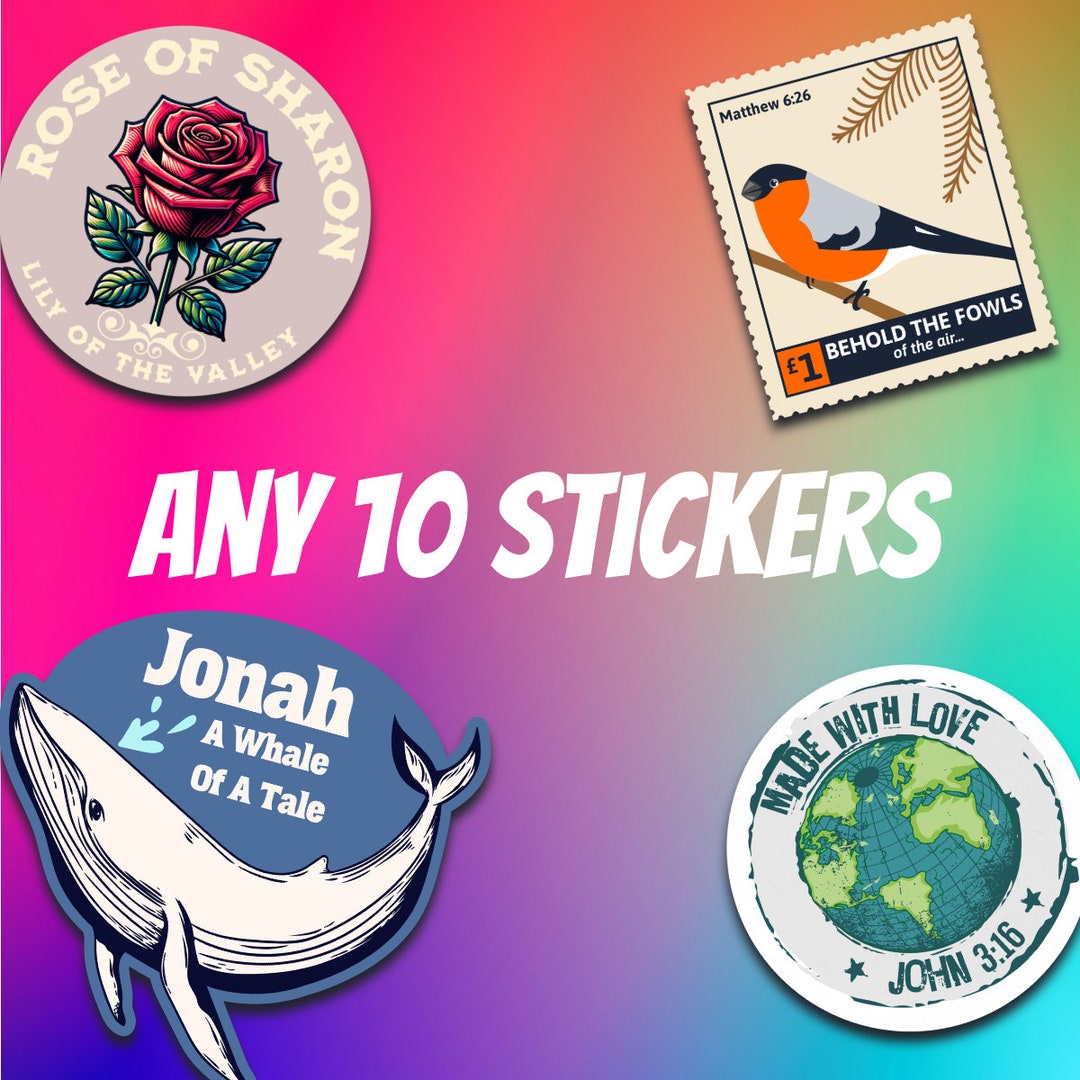 Select Any 10 Stickers - Etsy