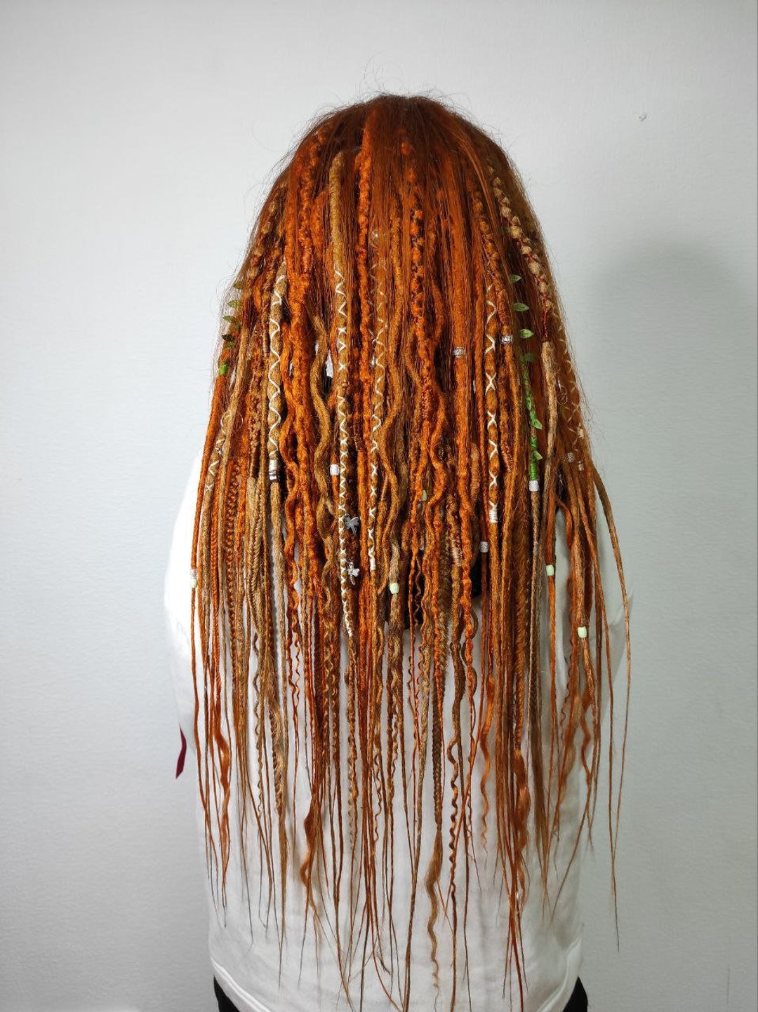 Bright Red Dreadlocks and Braids Set – Textured Styles in Multiple ...