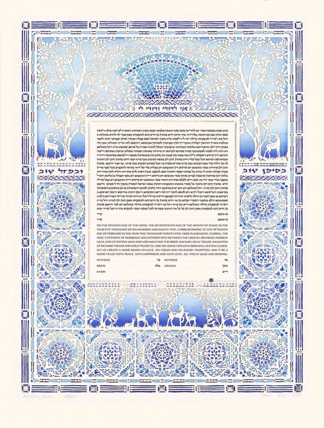 Silver Gardens Ketubah - Etsy