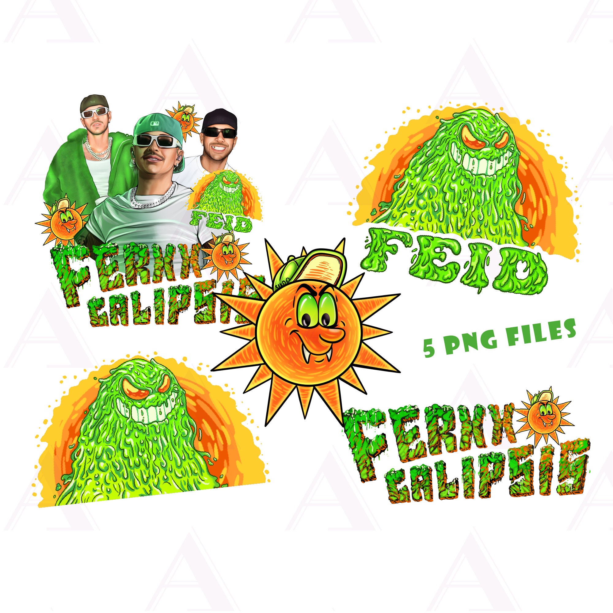 Ferxxocalipsis Bundle PNG, Feid El Ferxxo PNG Clipart, Tour 2024 Crush ...