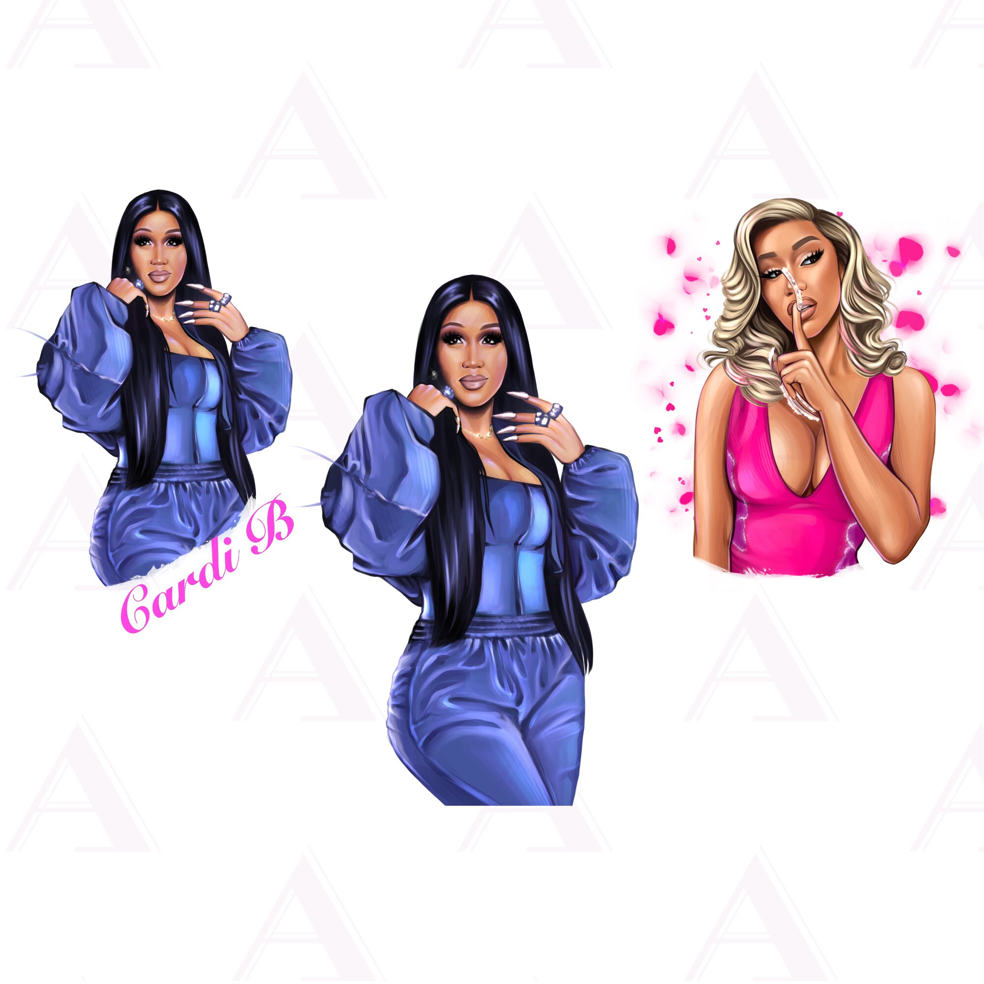 Cardi B PNG Clipart, Cardi B Crush Artwork, Cardi B Merch, Cardi B Stickers Clipart, Cardi B ...