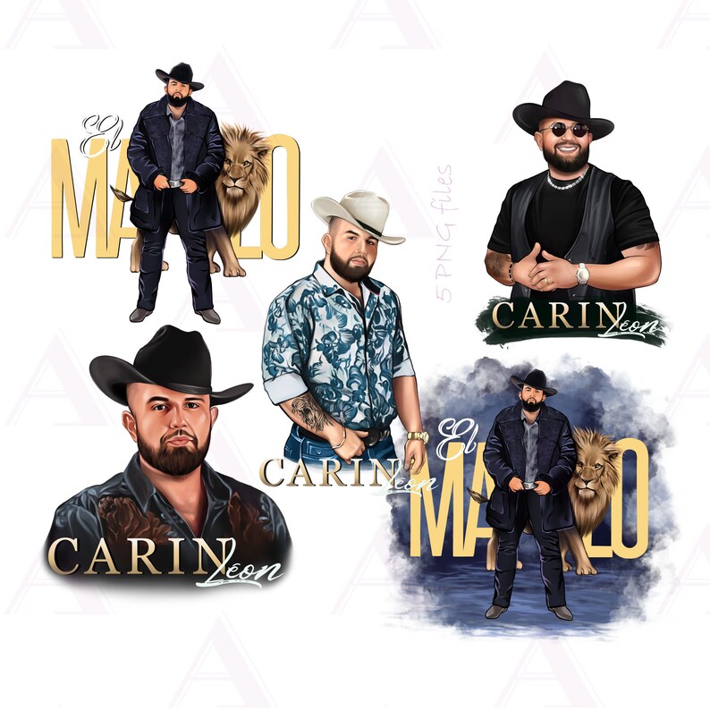 Carin Leon Bundle PNG, Leon Clipart, Crush Artwork, Carin Digital ...