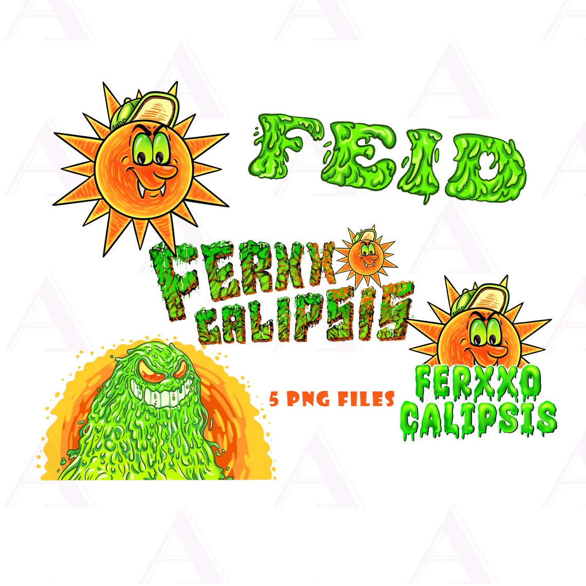Ferxxocalipsis Bundle PNG, Feid El Ferxxo PNG Clipart, Tour 2024 Crush ...