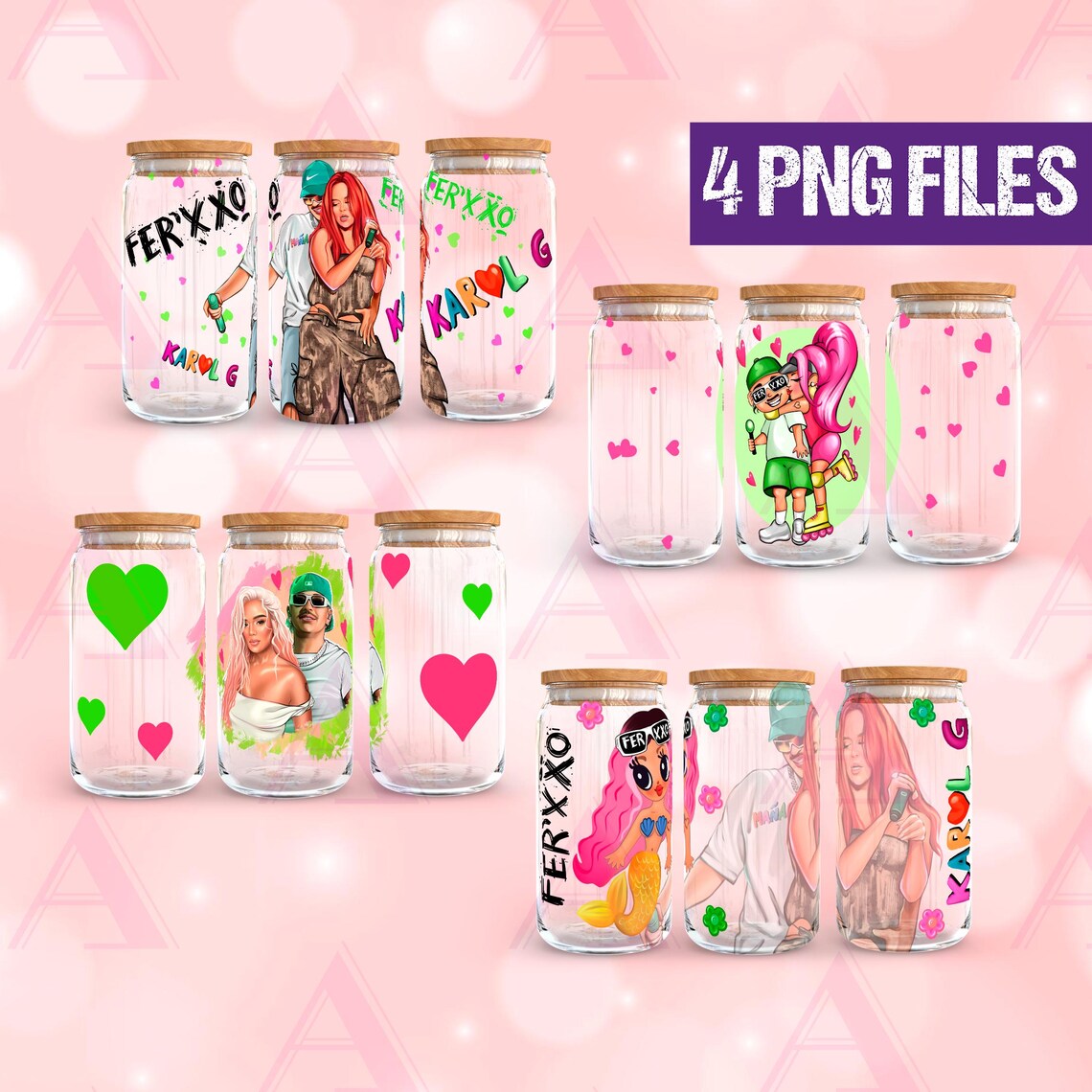 Ferxxocalipsis Karol G 16 Oz Wrap PNG, Feid El Ferxxo Wrap, Tour 2024 ...