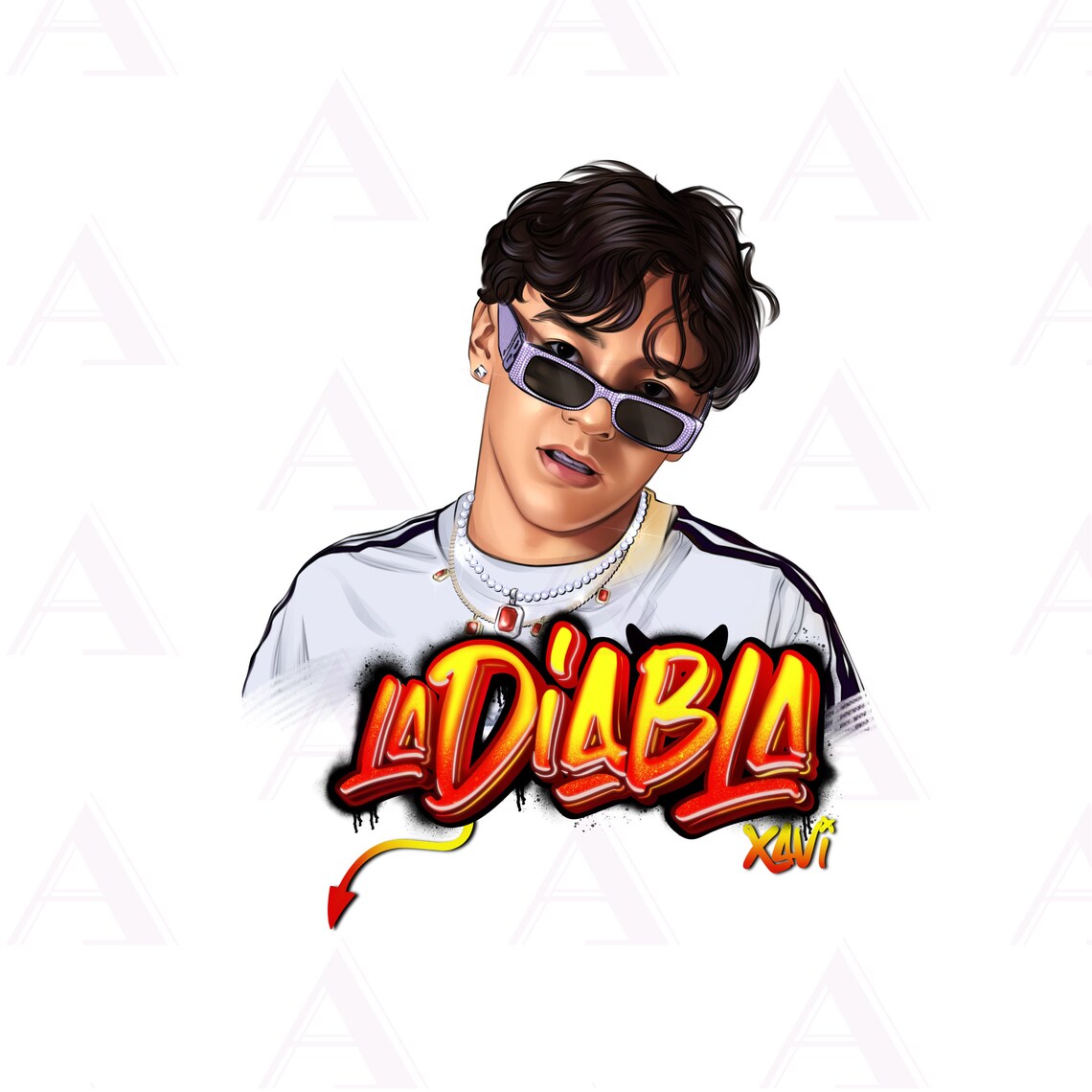 Xavi La Diabla PNG Clipart, Xavier Crush Artwork, Poco a Poco Tour 2024 ...