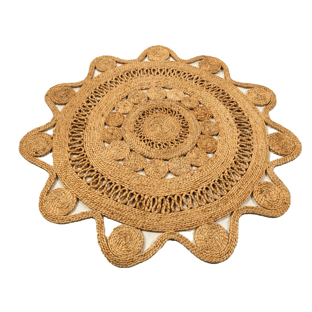 Plain Handwoven Stellar Braided Jute Lace Mat - Etsy