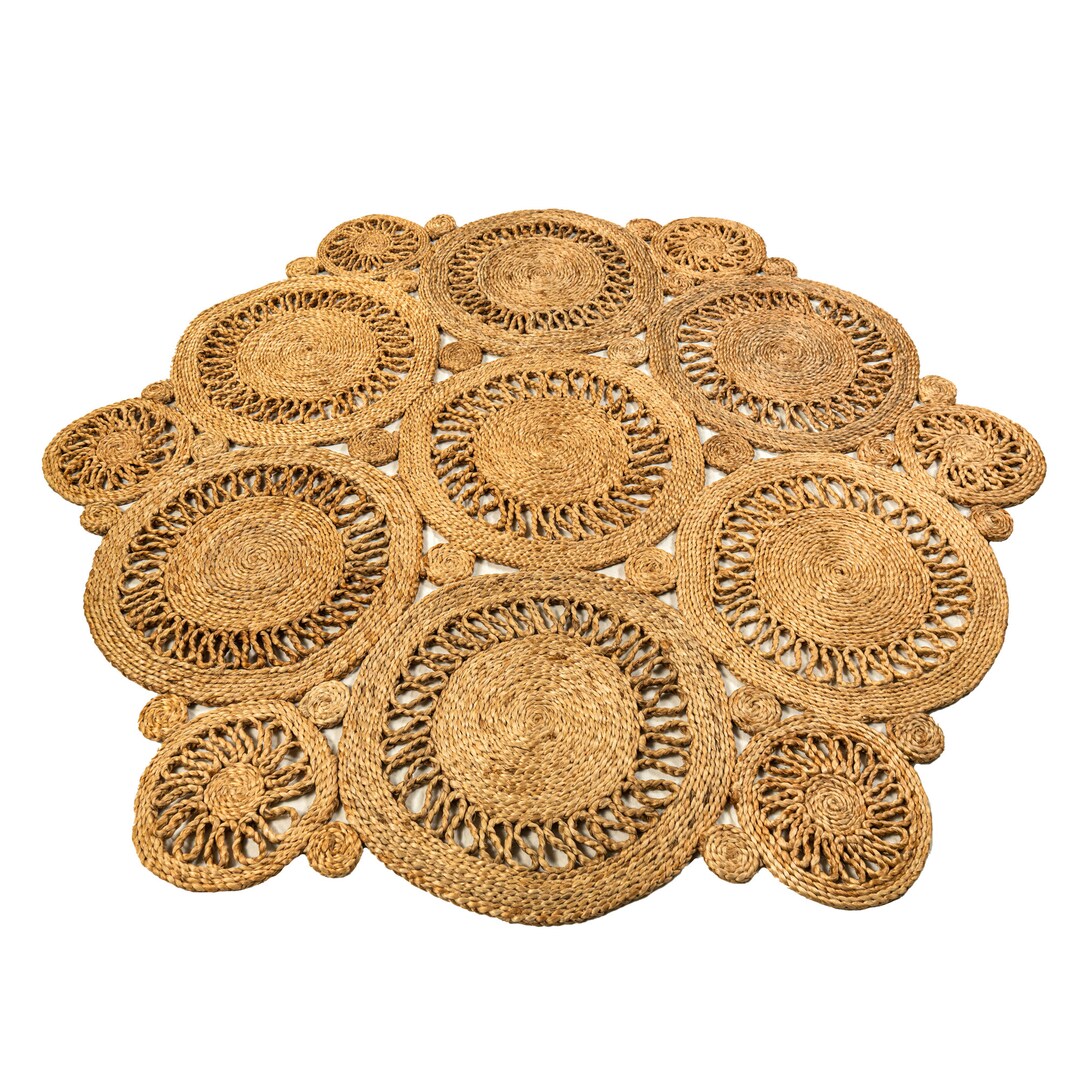 Handwoven Hexagonal Braided Jute Mat - Etsy