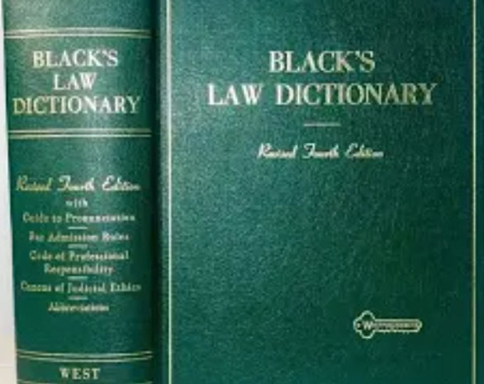 1968 Black's Law Dictionary [revised Fourth Edition] - Etsy