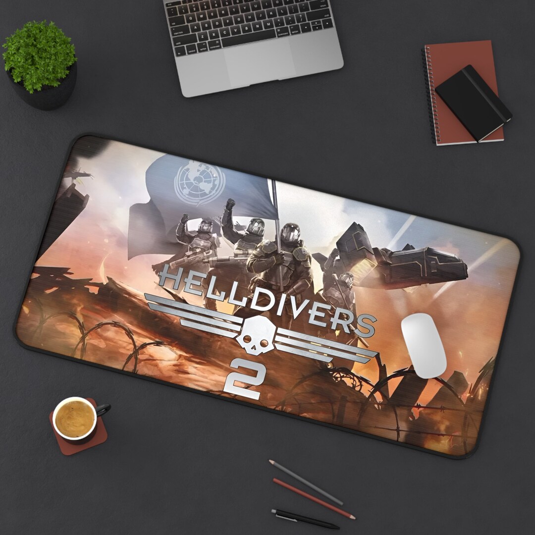 Helldivers 2 Gaming Desk Pad, Helldivers Title, Desk Mat Game Mouse Pad, Gaming Keyboard Mat Pad ...