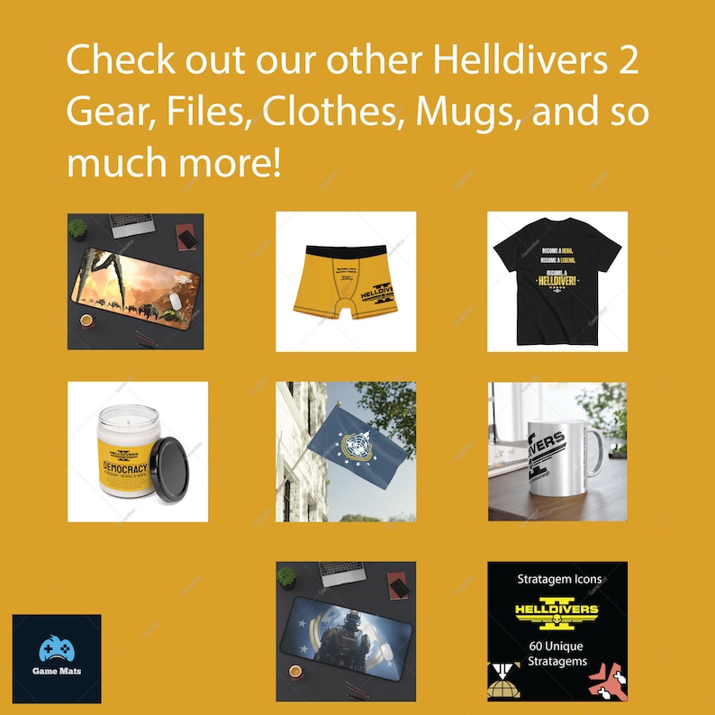 Helldivers 2 Gaming Desk Pad, Team Victory Pose, Desk Mat Game Mouse ...