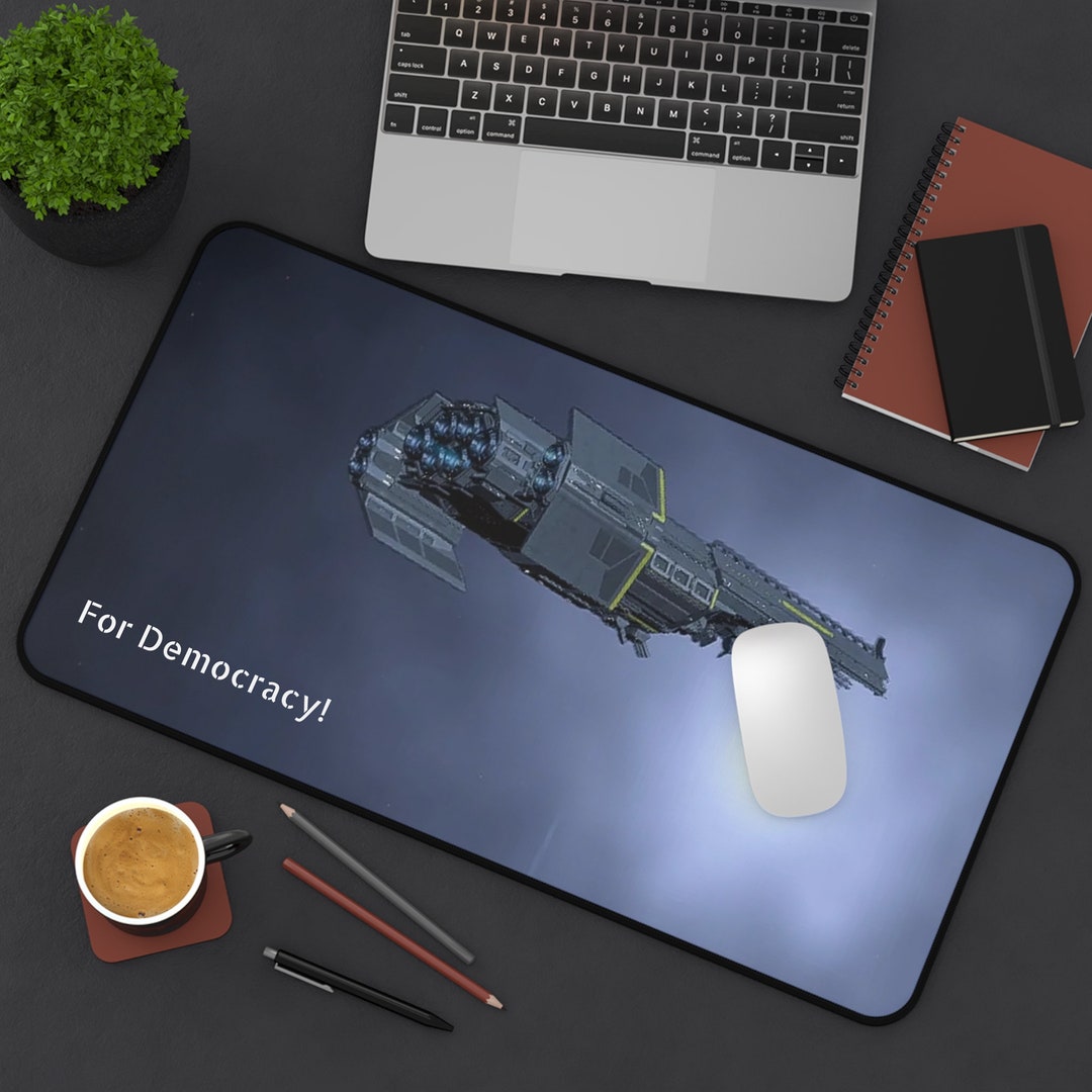 Helldivers 2 Gaming Desk Pad, Ship in Orbit, Desk Mat Game Mouse Pad ...