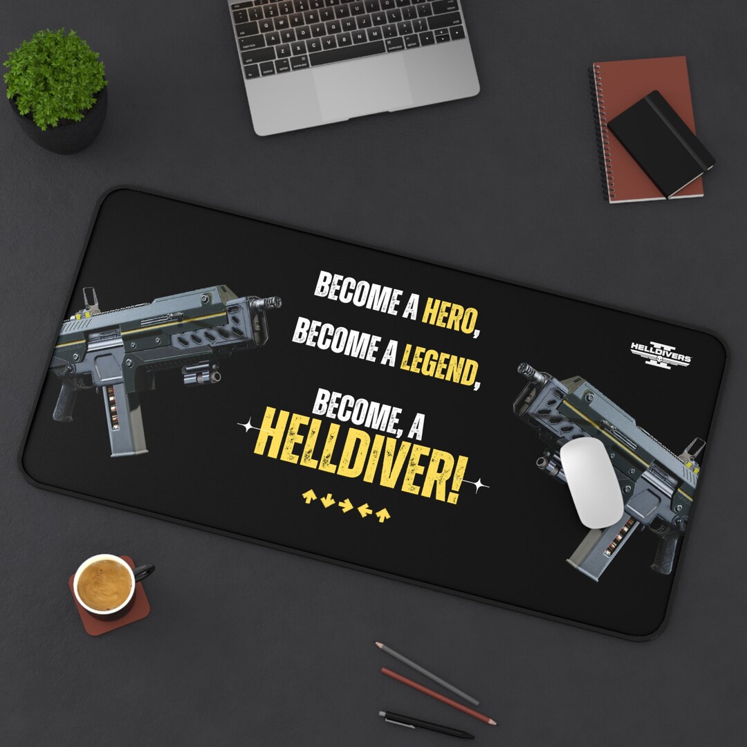 Helldivers 2 Gaming Desk Pad, Become a Legend, Desk Game Mouse Pad, Gaming Keyboard Mat Pad ...