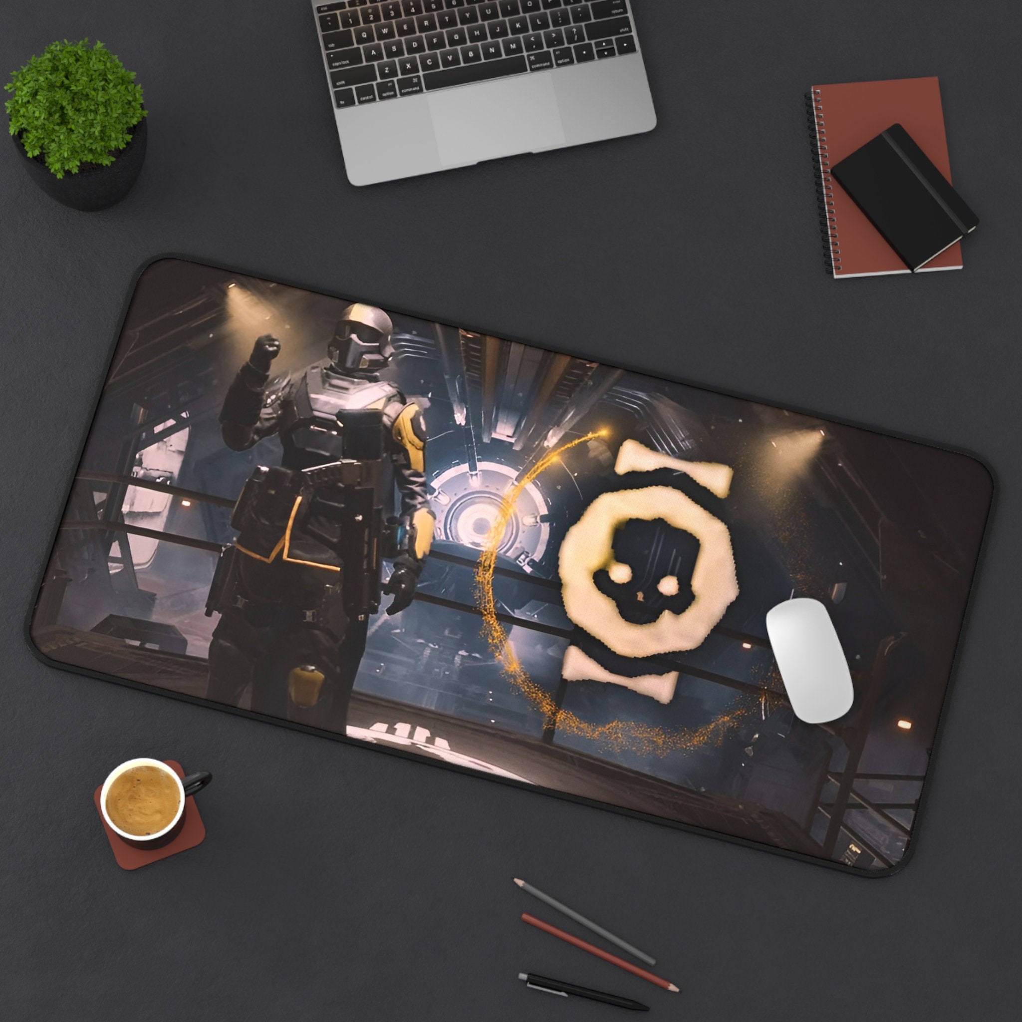 Helldivers 2 Gaming Desk Pad, Helldiver Medal, Desk Mat Game Mouse Pad ...