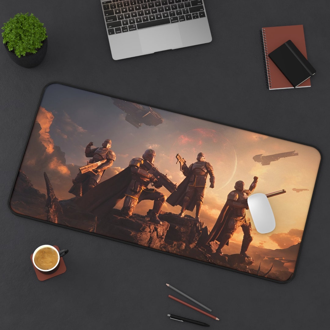 Helldivers 2 Gaming Desk Pad, Team Victory Pose, Desk Mat Game Mouse ...