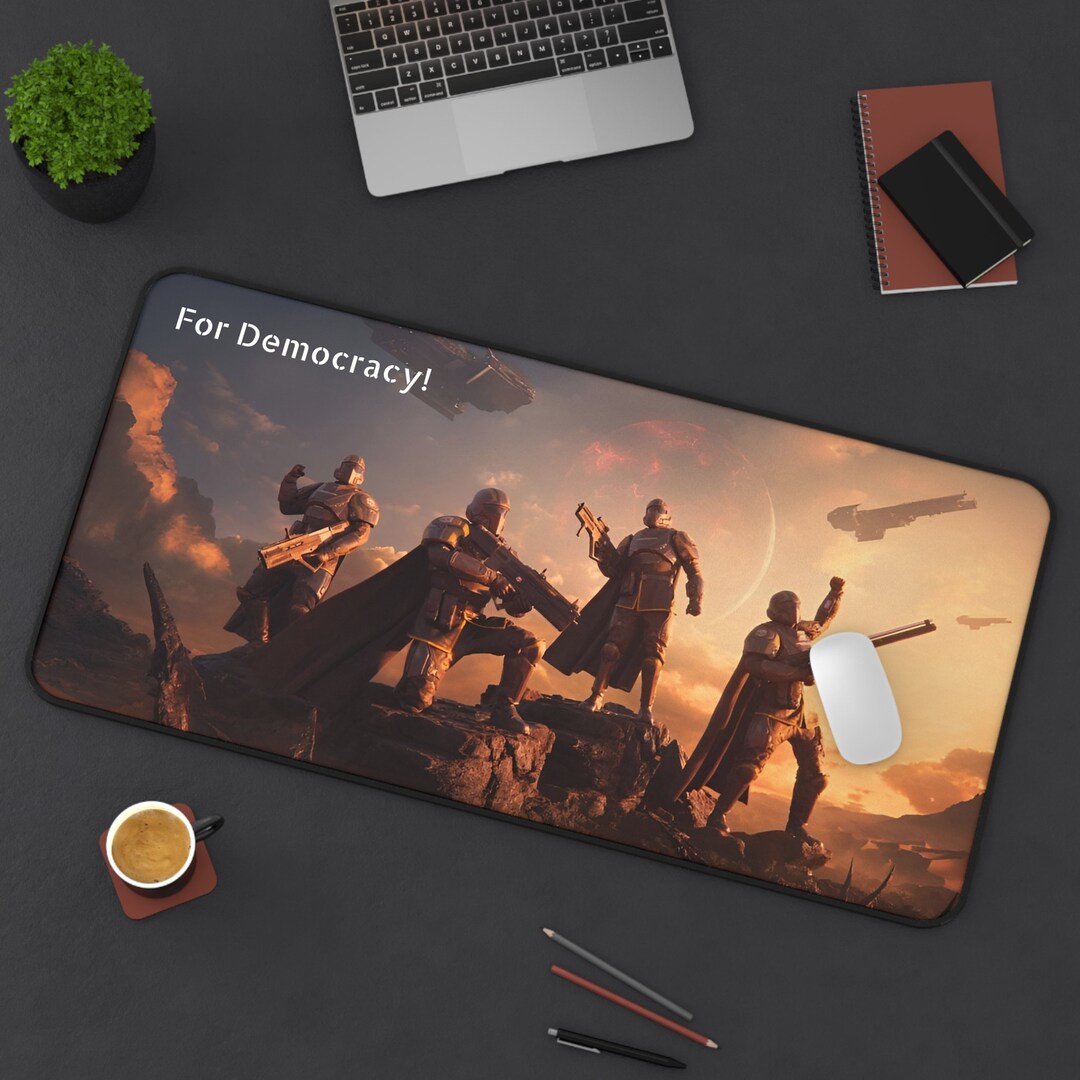 Helldivers 2 Gaming Desk Pad, for Democracy, Desk Mat Game Mouse Pad ...