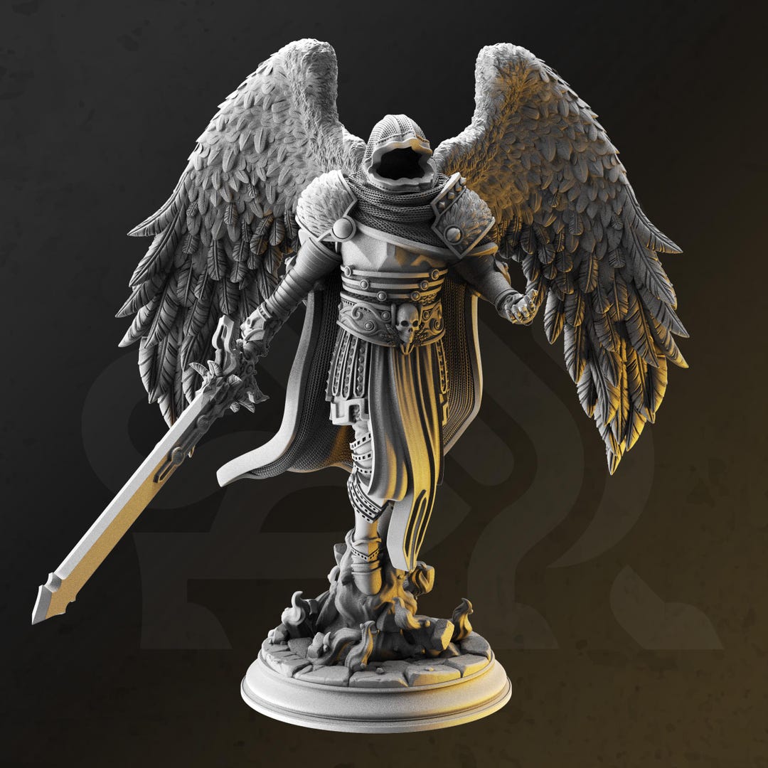 Soulreaper Angel, PC / NPC | 32mm, 75mm Scales | Mini -D&D, Castles and ...