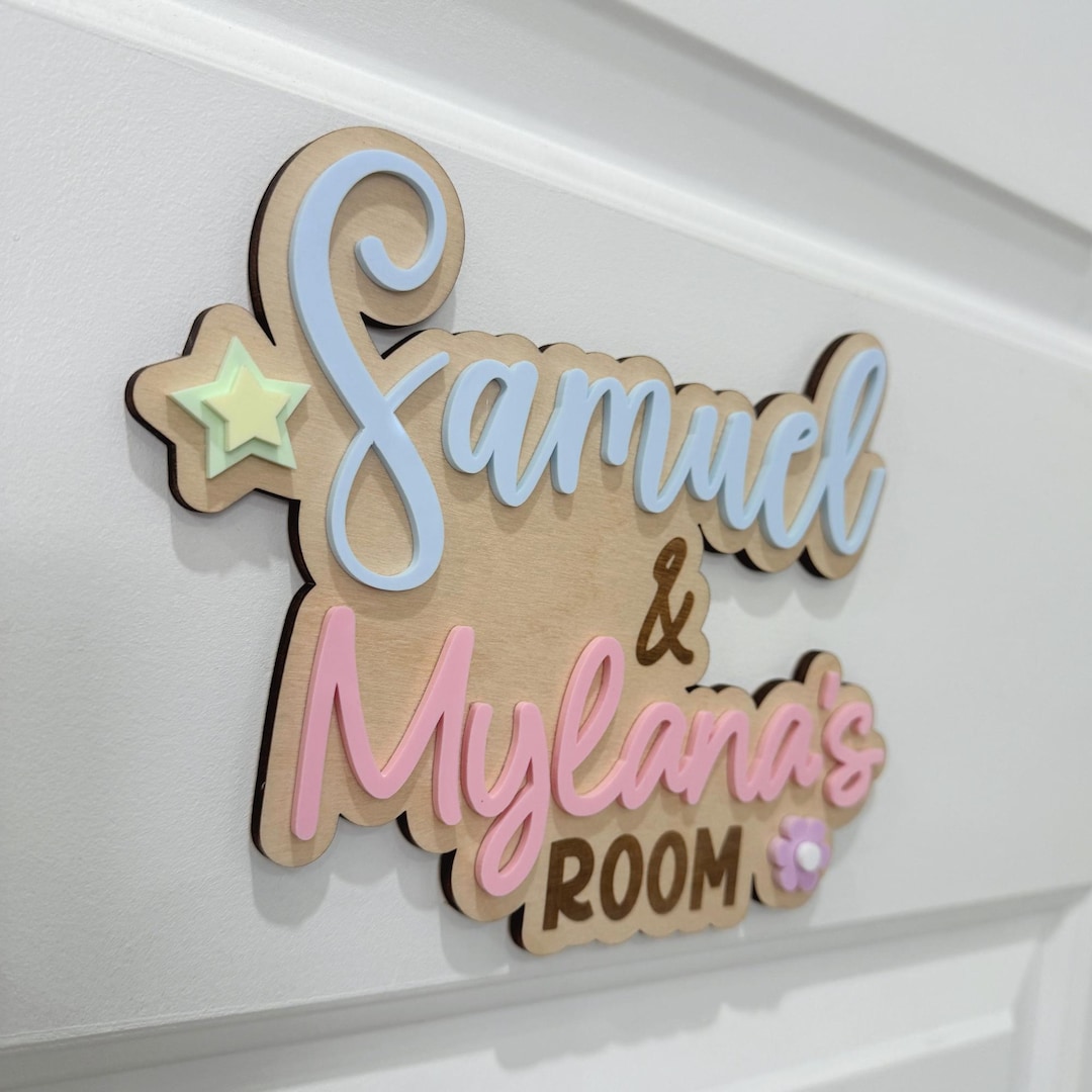 Personalized Door Name Sign, Kids Name Bedroom Sign, Personalized ...