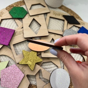 Wooden Shapes Flash Cards for Kids Educational Resource Montessori ...