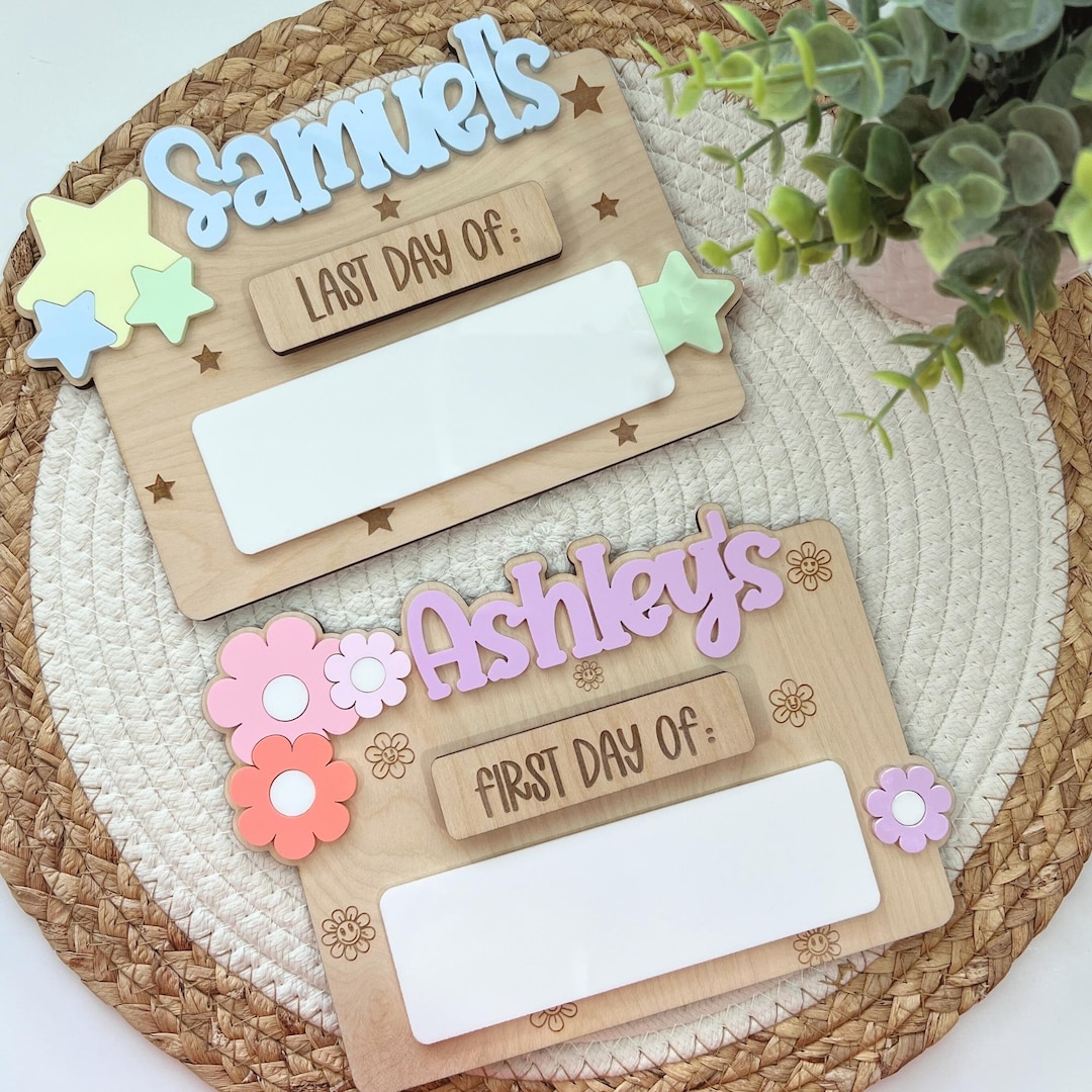 Custom First and Last Day of School Sign, School Photo Prop ...