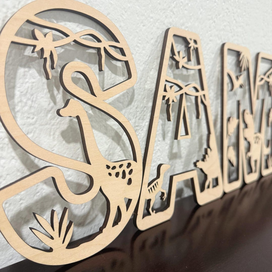 Personalized Kids Dinosaur Theme Letters, Dinosaur Theme Decor ...