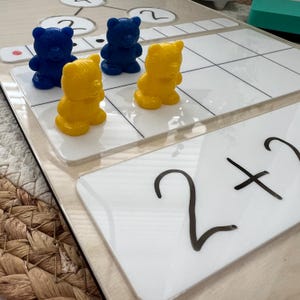 Number Bond Math Practice Wooden Board, Ten Frames Math Practice Board ...