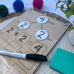 Number Bonds Math, Part Part Whole Board, Kindergarten Math, Number ...