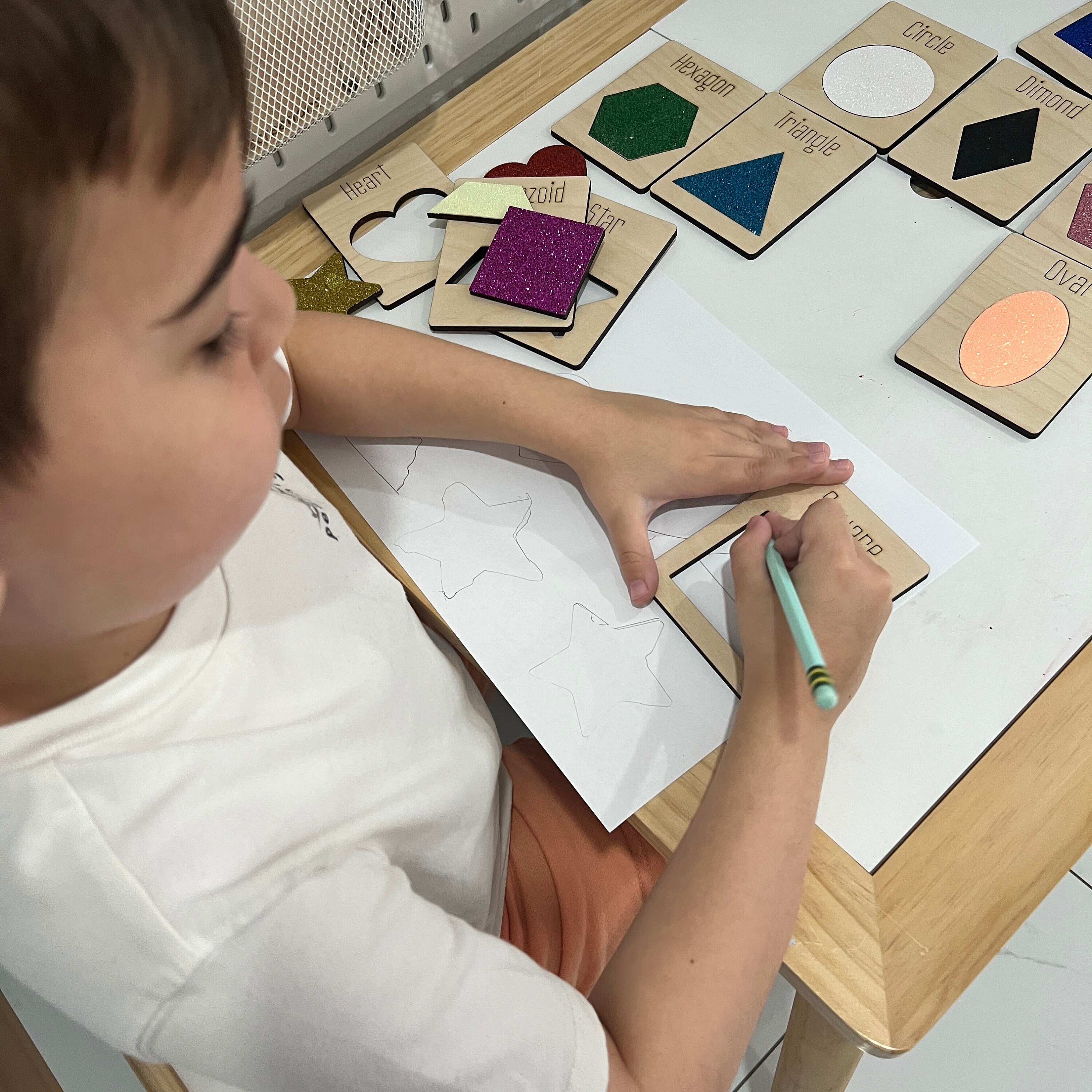 Wooden Shapes Flash Cards for Kids Educational Resource Montessori ...