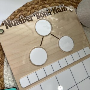 Number Bond Math Practice Wooden Board, Ten Frames Math Practice Board ...