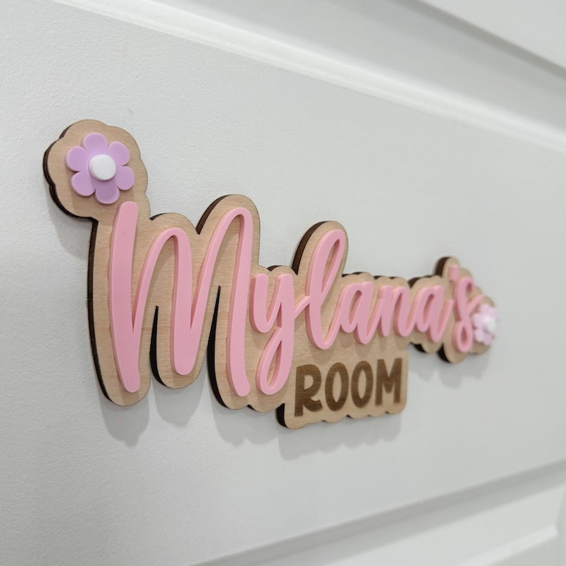 Personalized Door Name Sign, Kids Name Bedroom Sign, Personalized ...