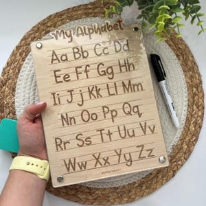 Abc Tracing Board, Dry Erase Letter Tracing, Alphabet Tracing Board ...