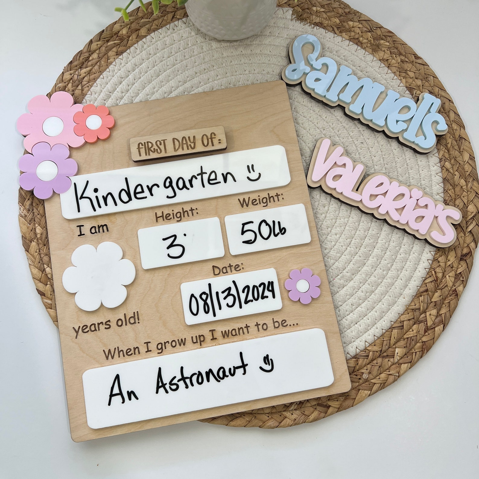 Personalized First and Last Day of School Sign, First Day of School ...