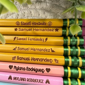 Personalized Yellow Pencils, Personalized Engraved Pencils, Ticonderoga ...