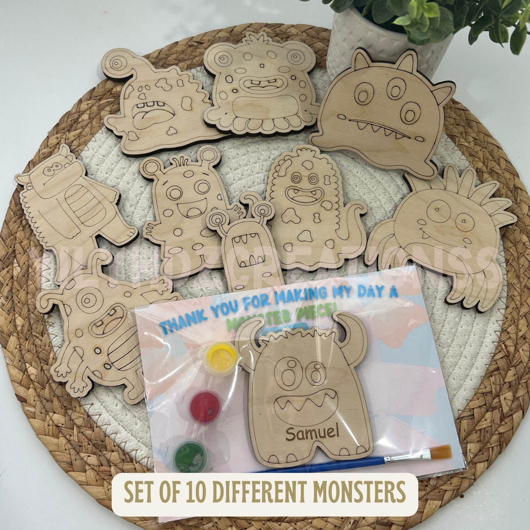 Monster Birthday Party Favor Magnet, Monster Craft Kit for Kids ...