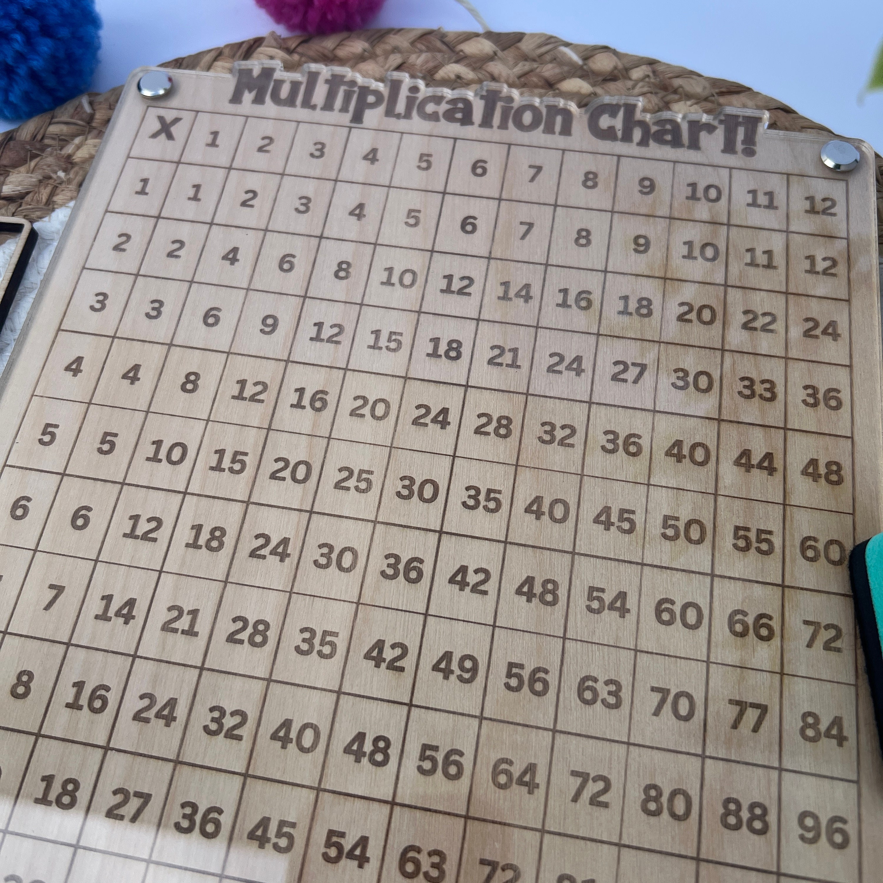Wooden Multiplication Table, Montessori Multiplication Board ...