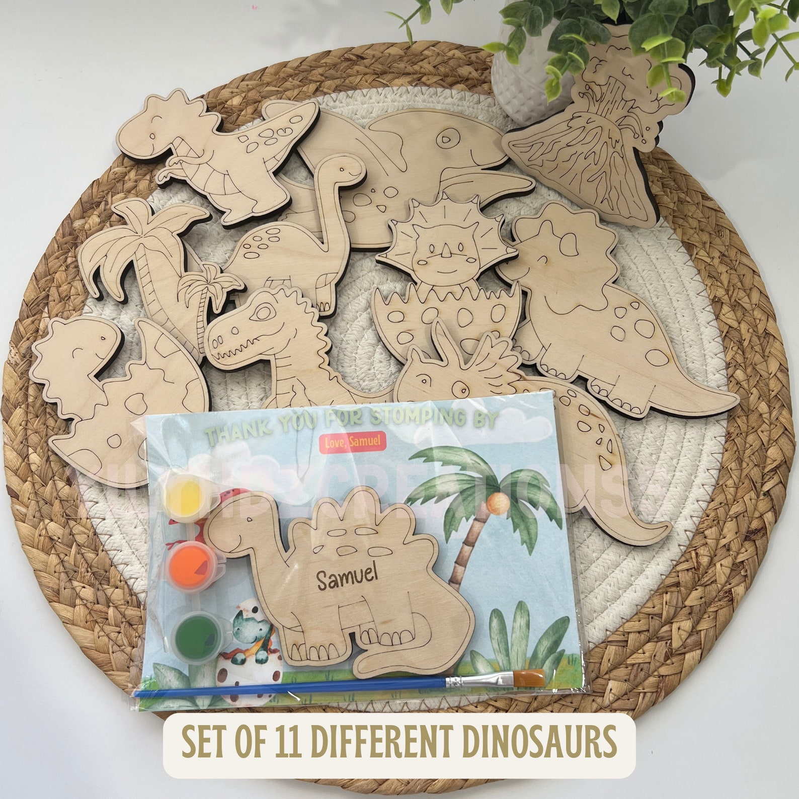 Dinosaur Birthday Party Favor Magnet, Dinosaur Craft Kit for Kids,dino ...