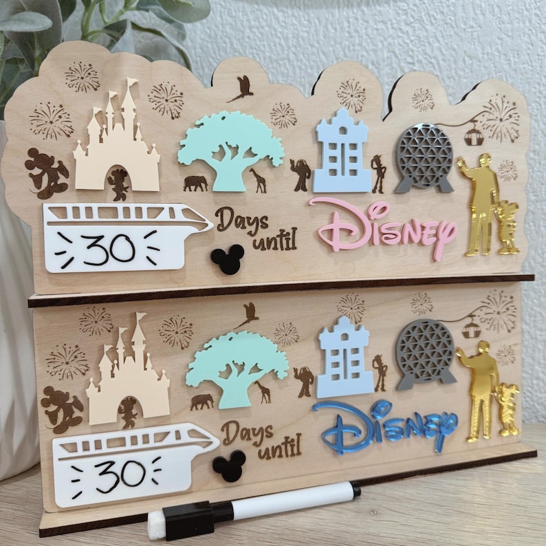 Family Vacation Countdown, Theme Park Countdown Board, Vacation Theme ...