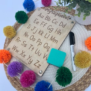 Reusable ABC Practice Board, Dry Erase Montessori Reusable Board ...