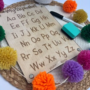 Reusable ABC Practice Board, Dry Erase Montessori Reusable Board ...