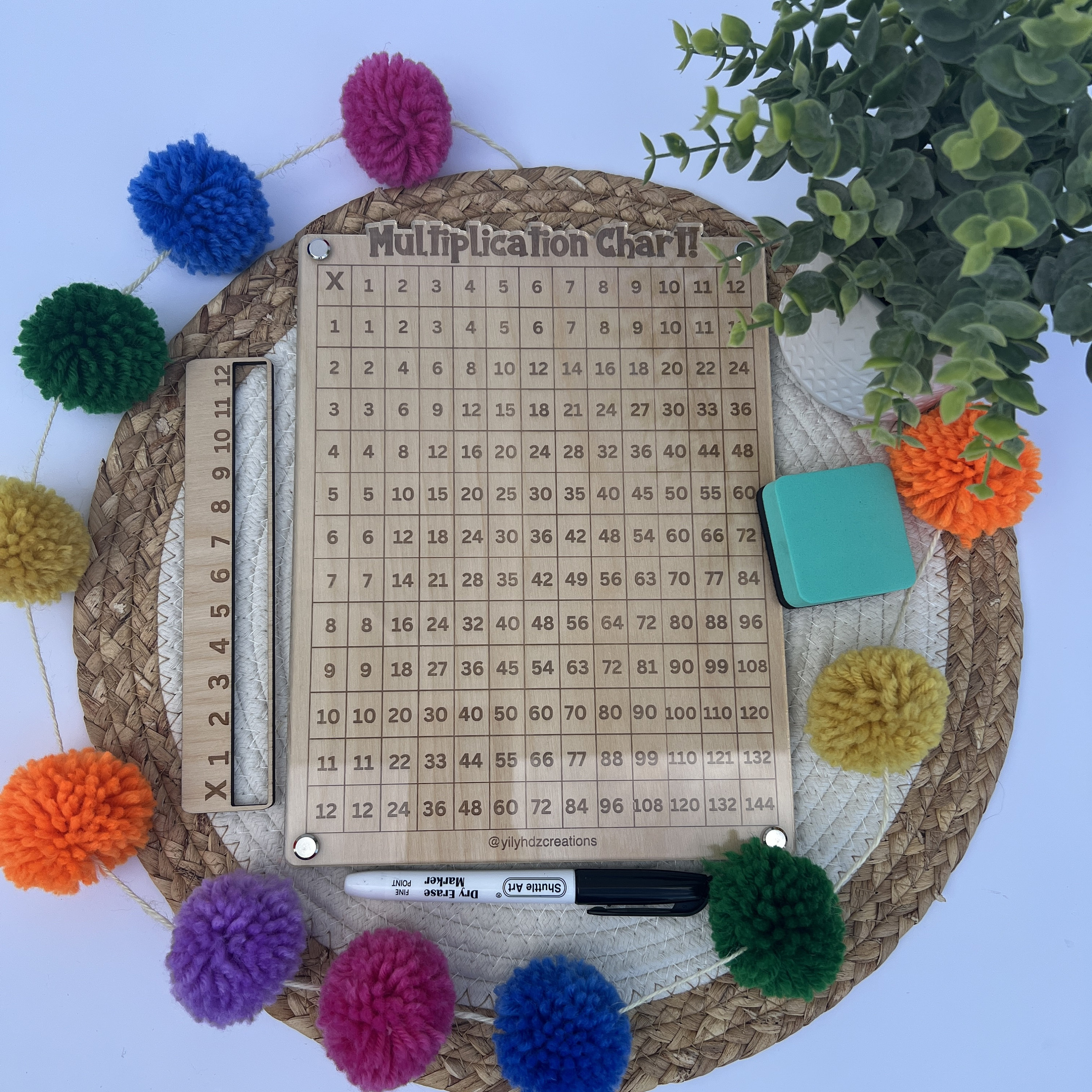 Wooden Multiplication Table, Montessori Multiplication Board ...