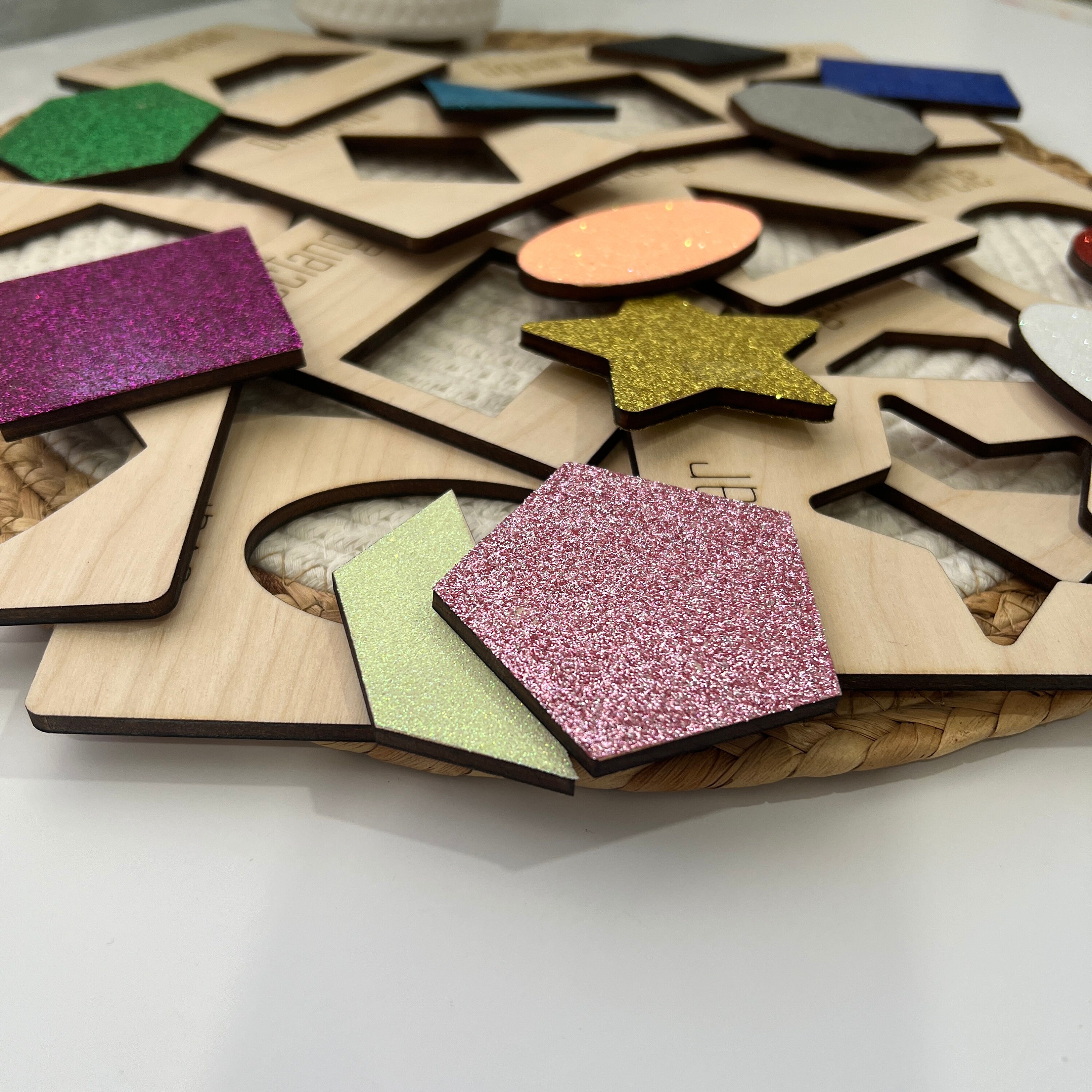 Wooden Shapes Flash Cards for Kids Educational Resource Montessori ...