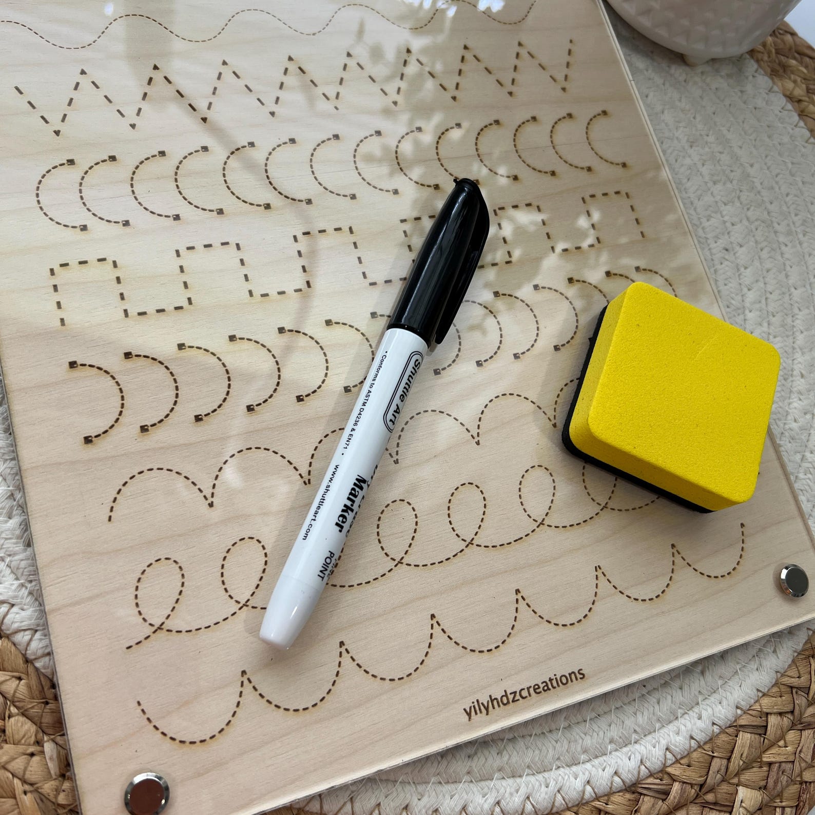 Dry Erase Learning Board, Dry Ease Board, Montessori Dry Erase Board ...