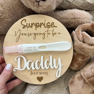 Personalized Pregnancy Announcement Sign, Pregnancy Announcement Sign ...