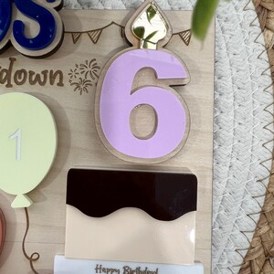 Birthday Week Countdown, Kids Birthday Countdown Sign, Wooden Birthday ...