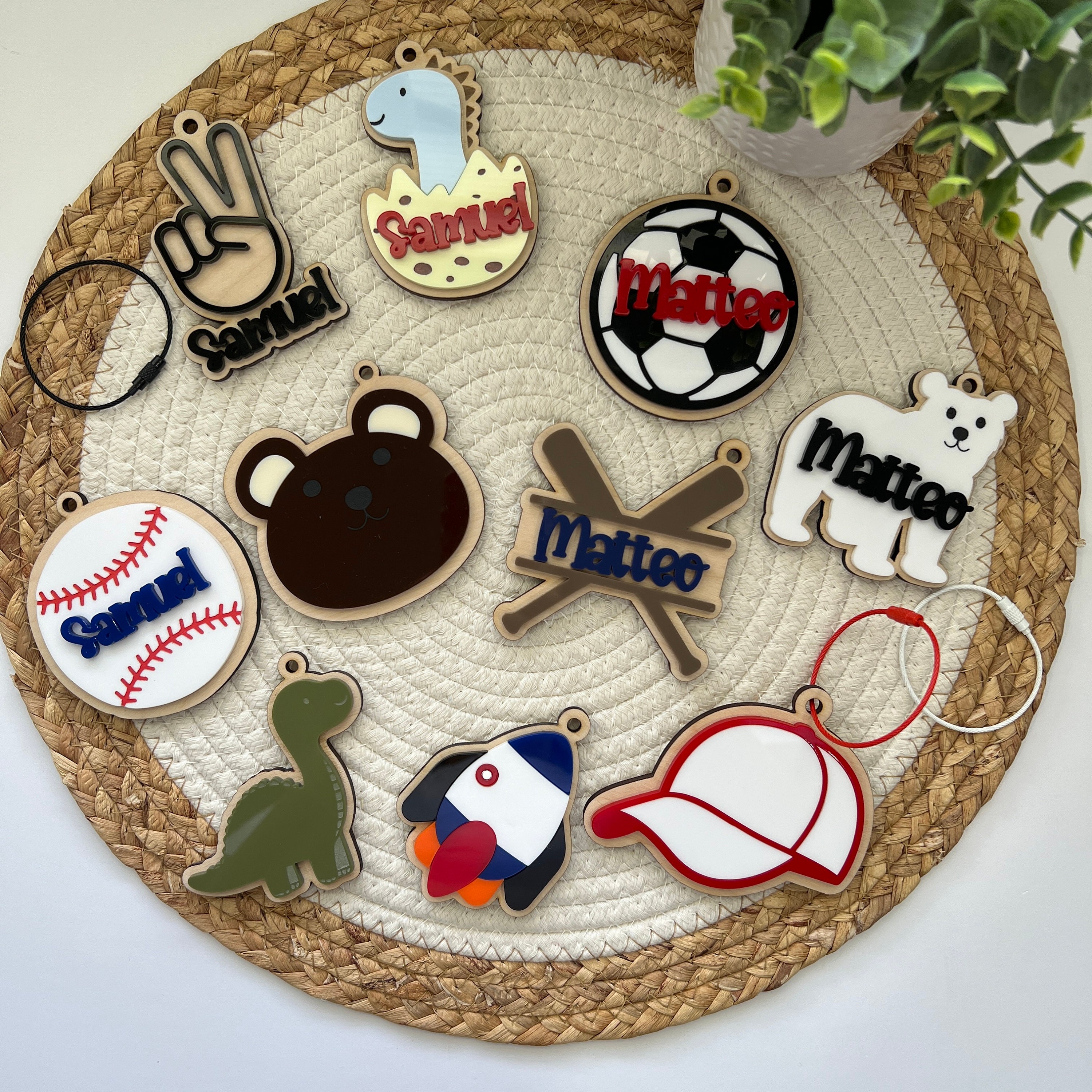 Personalized Acrylic Backpack Tag, Kids Keychains, Acrylic Bag Tag ...