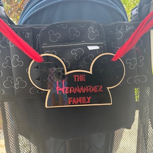 Theme Park Mouse Ears Stroller Tag, Mouse Ears Stroller Tag, Mouse ...