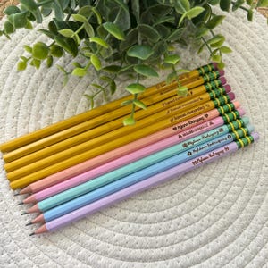 Personalized Yellow Pencils, Personalized Engraved Pencils, Ticonderoga ...