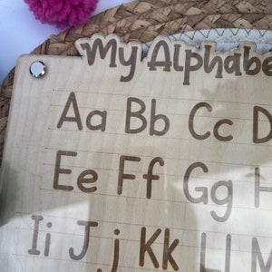 Reusable ABC Practice Board, Dry Erase Montessori Reusable Board ...